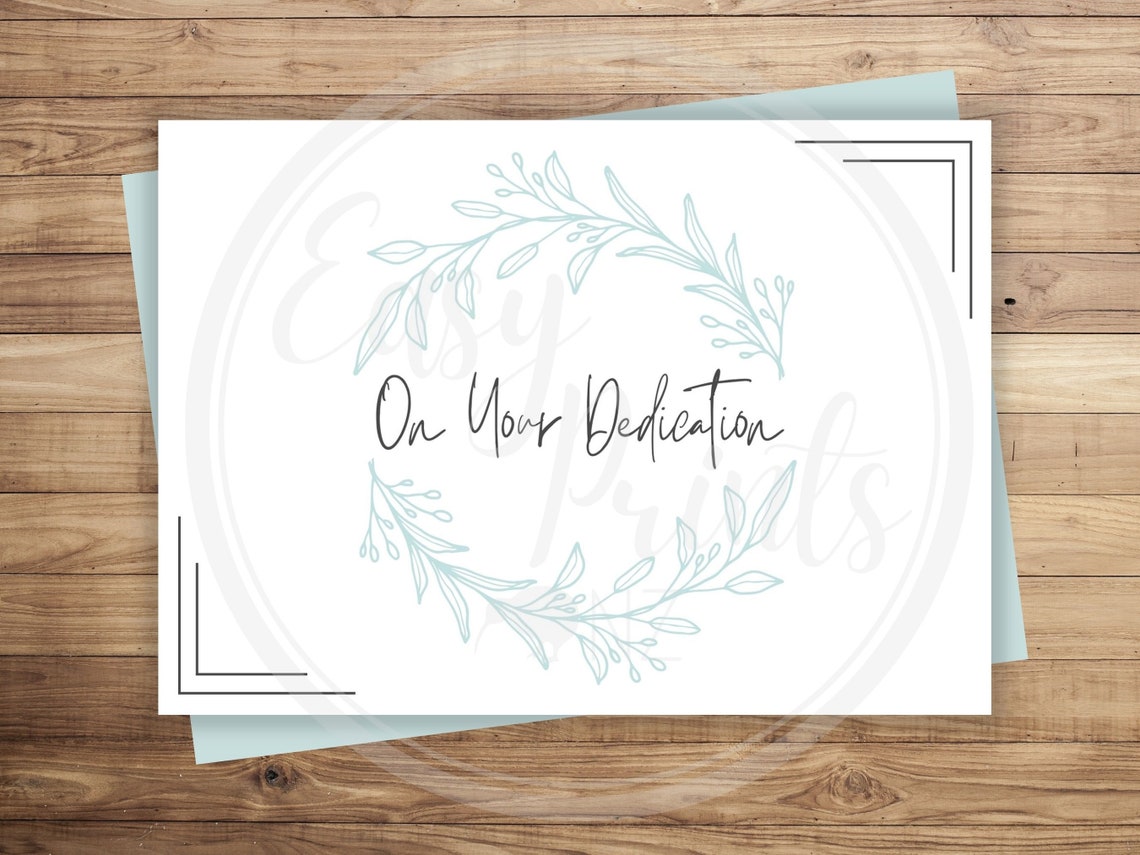 Dedication Card, Baby Dedication Card, Happy Dedication, on Your ...