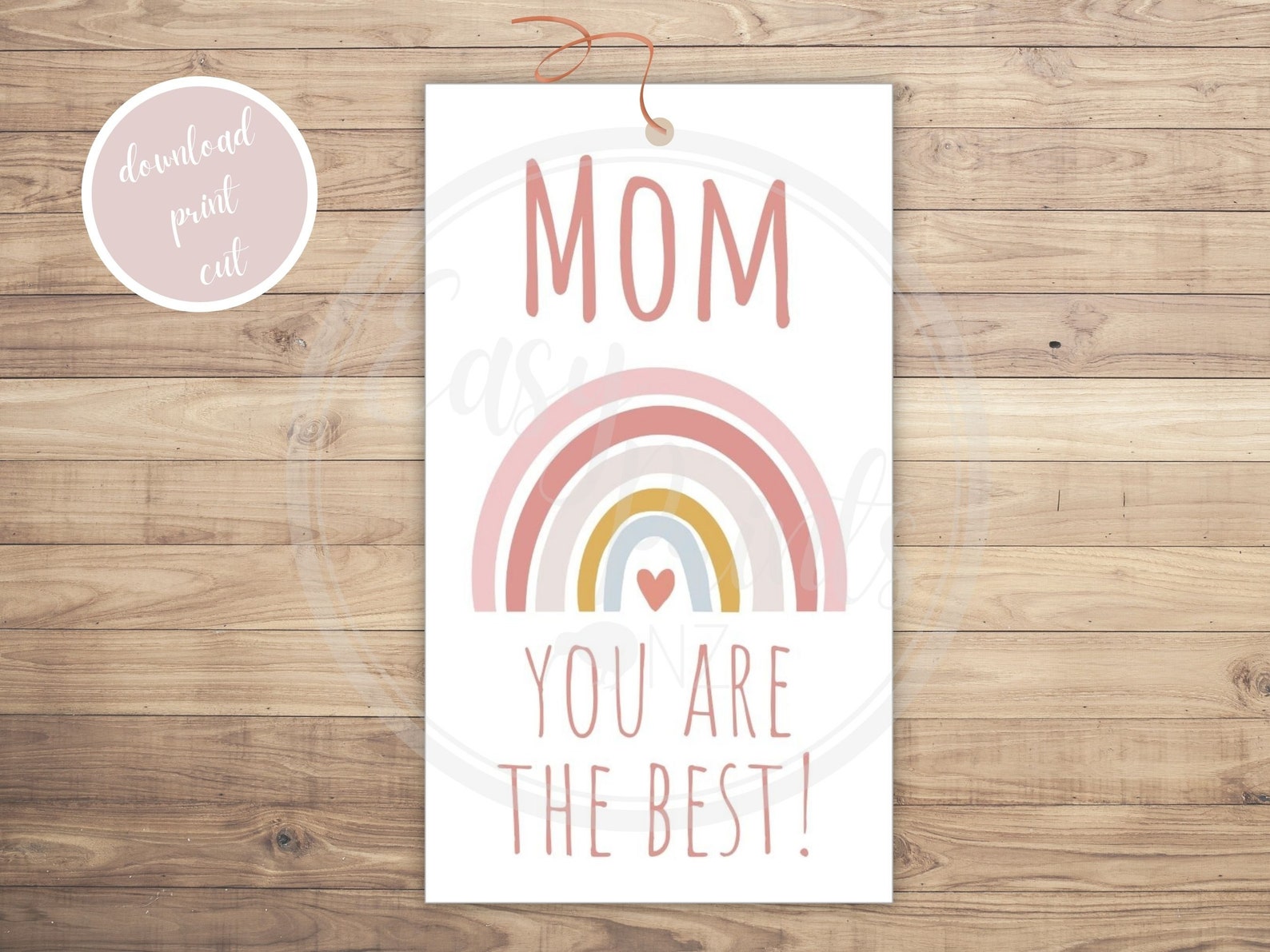Mother's Day Gift Tags, Printable PDF, Instant Download, Happy Mother's ...