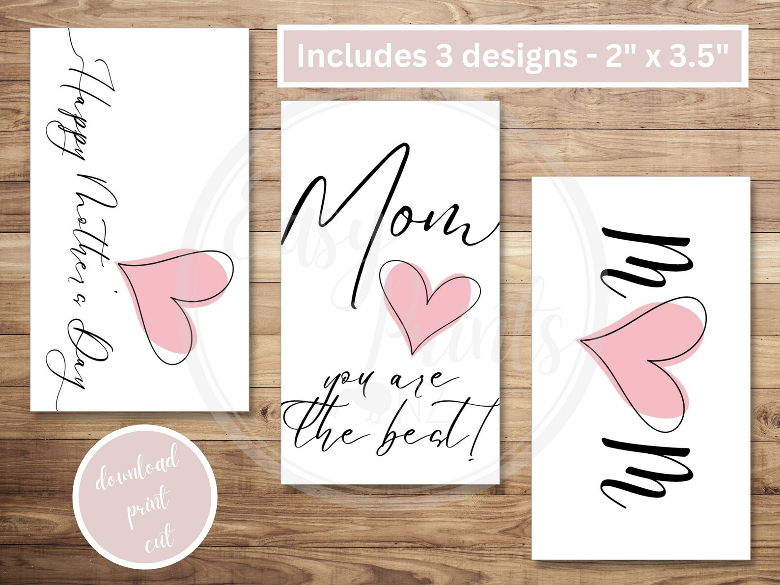 Mother's Day Gift Tags, Printable PDF, Instant Download, Happy Mother's ...