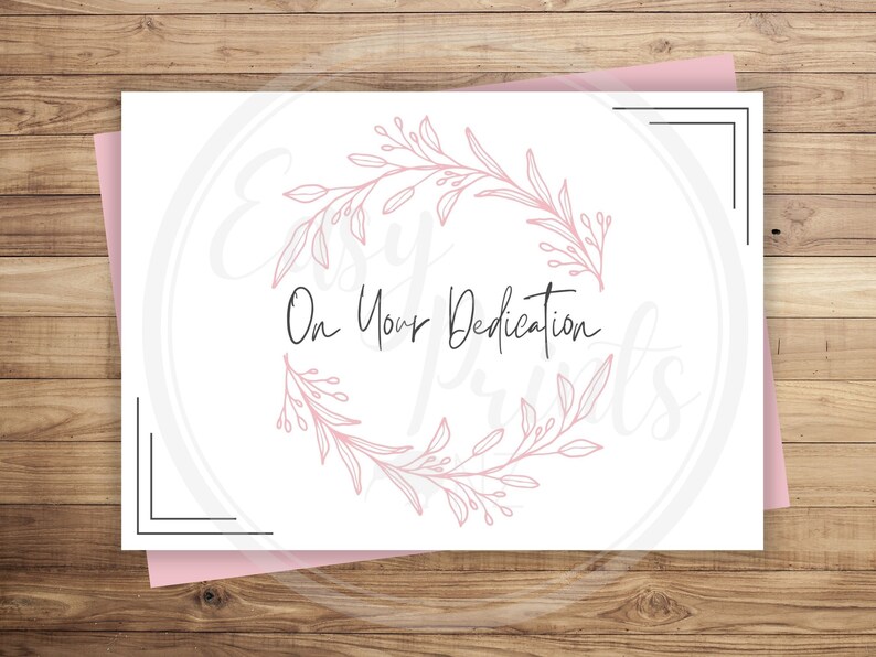 Dedication Card, Baby Dedication Card, Happy Dedication, on Your ...