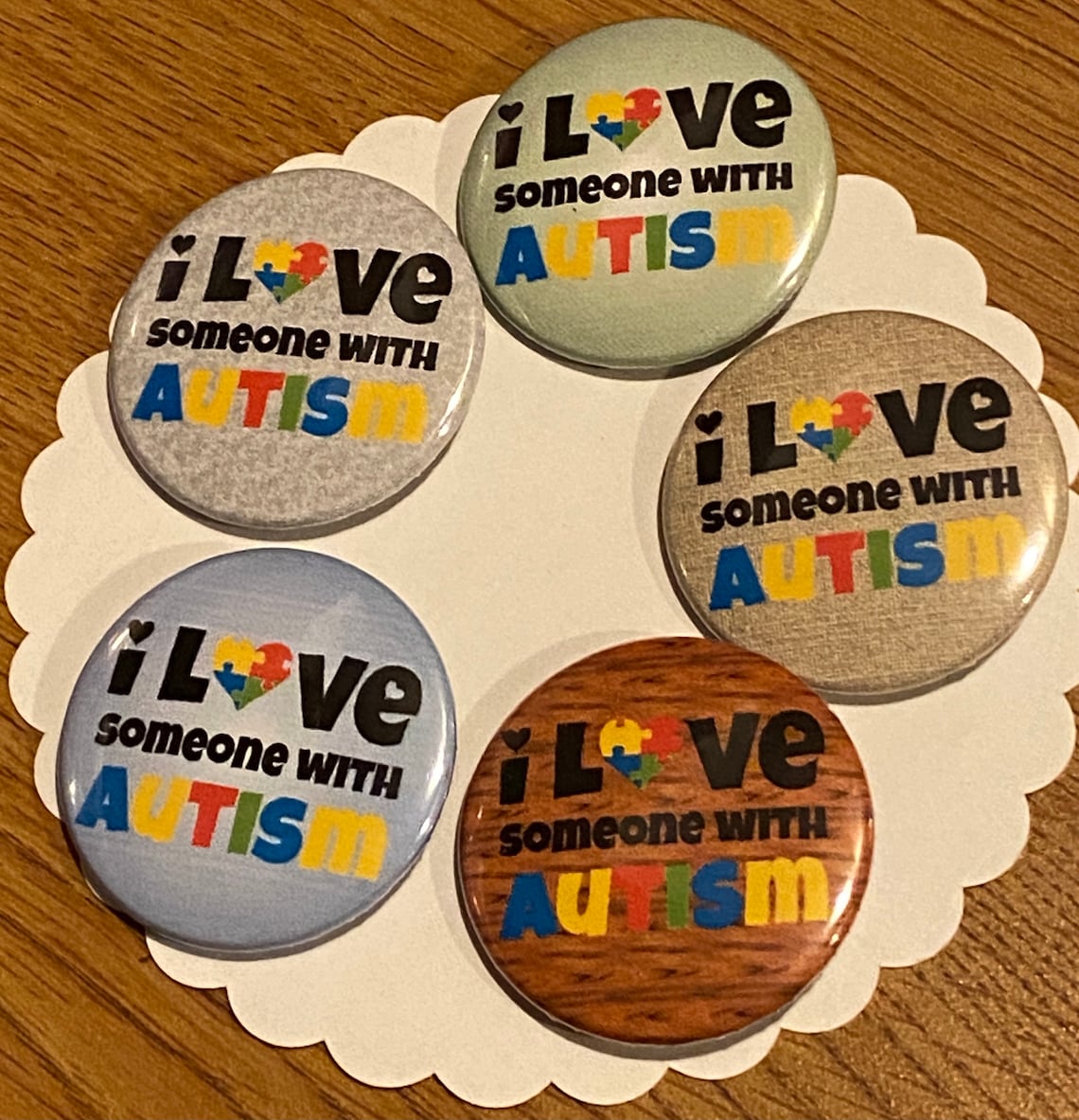 I Love Someone With Autism Pin Support Autism Badge Button - Etsy UK