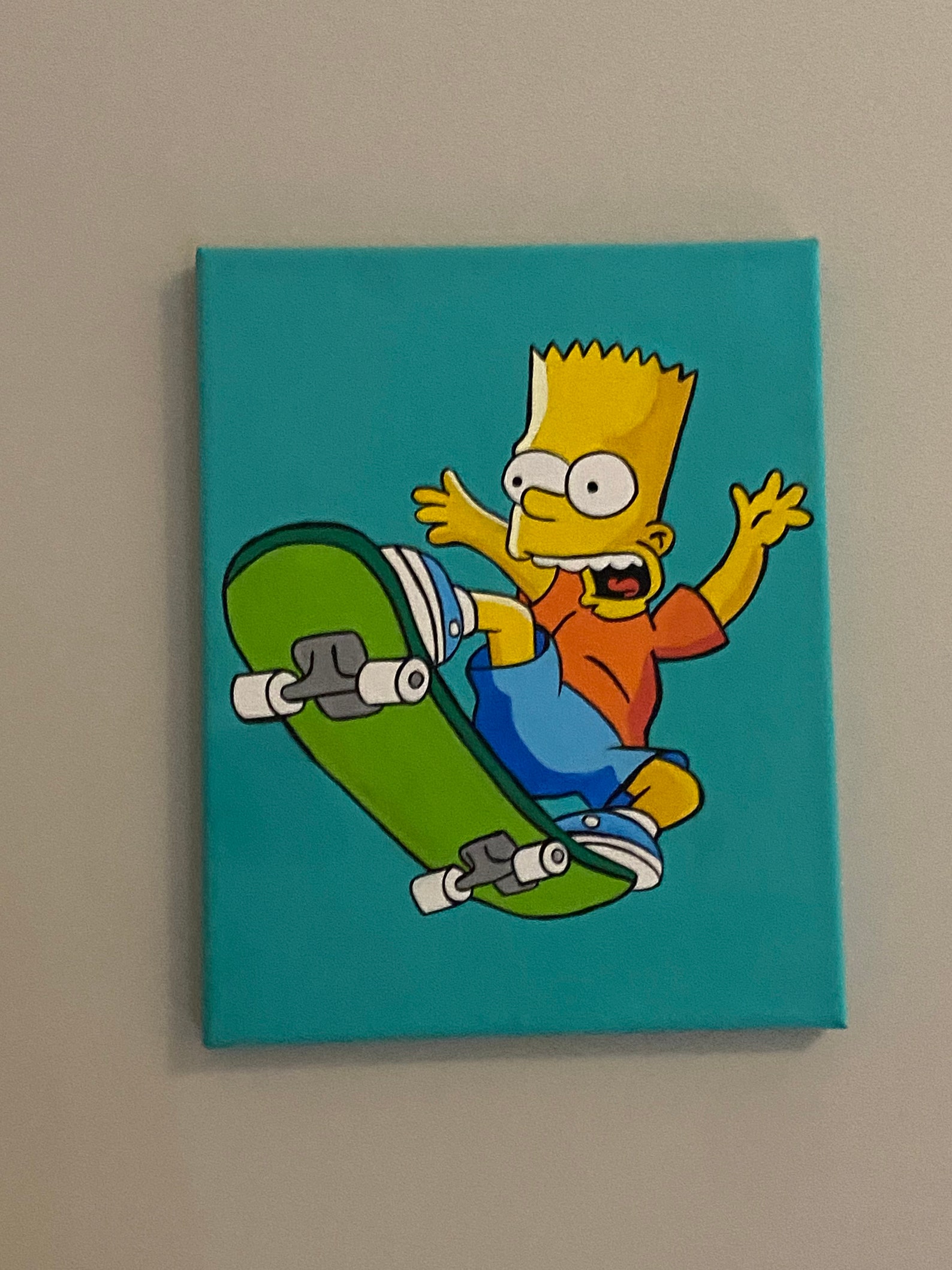 Painting of Bart Simpson | Etsy