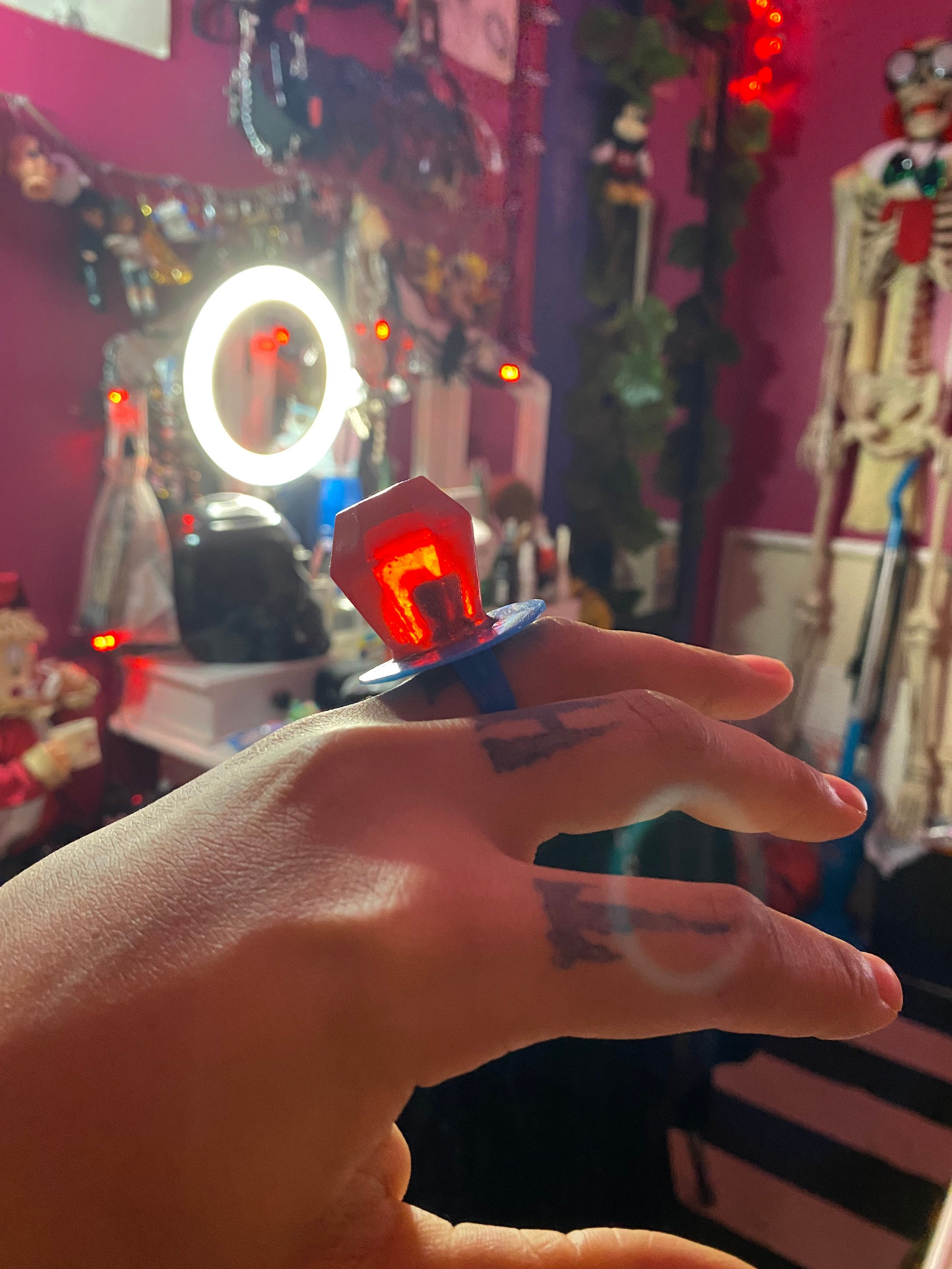 Ring Pop ring Red & Blue Made to Order | Etsy