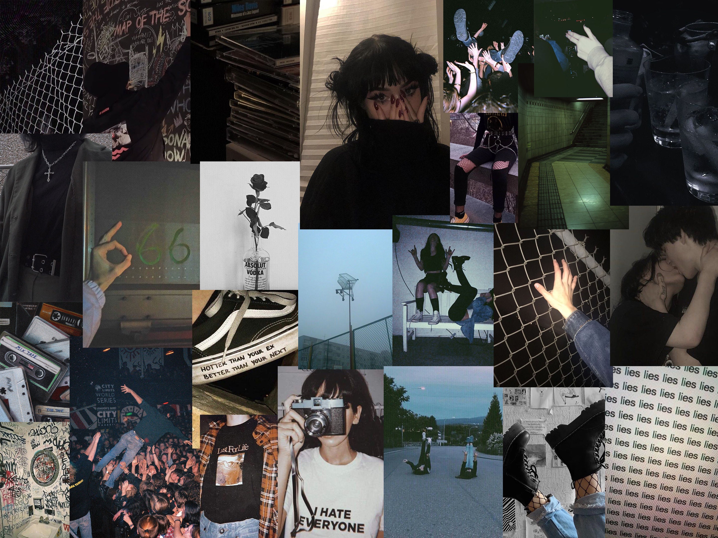 Wall collage kit Grunge collage kit Aesthetic gothic collage | Etsy