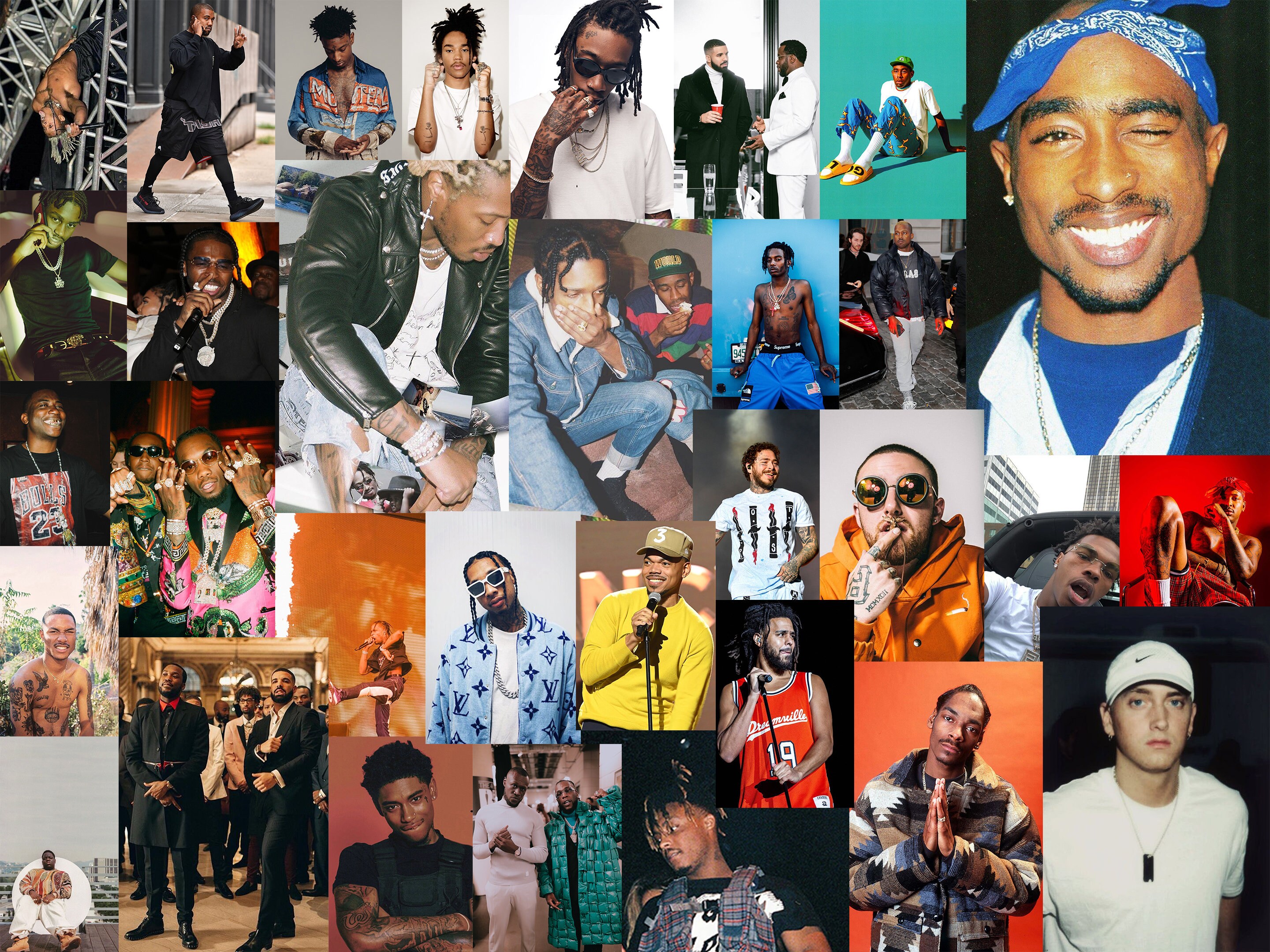 Rappers poster collage Photo collage kit aesthetic Dorm room | Etsy