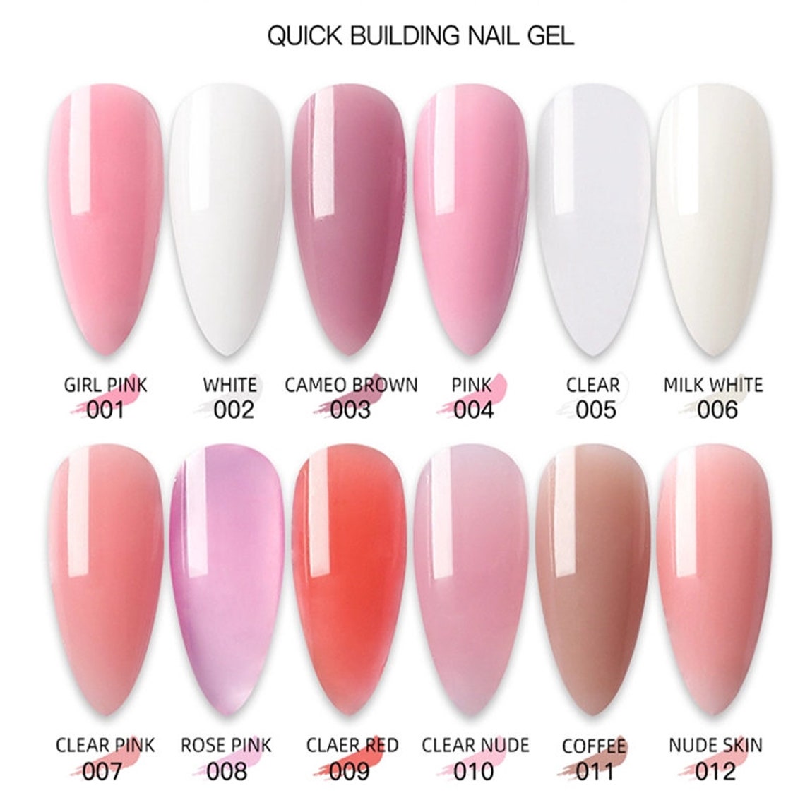 Poly Gel Nail Extension Complete Set 6 Colores Builder Poly | Etsy