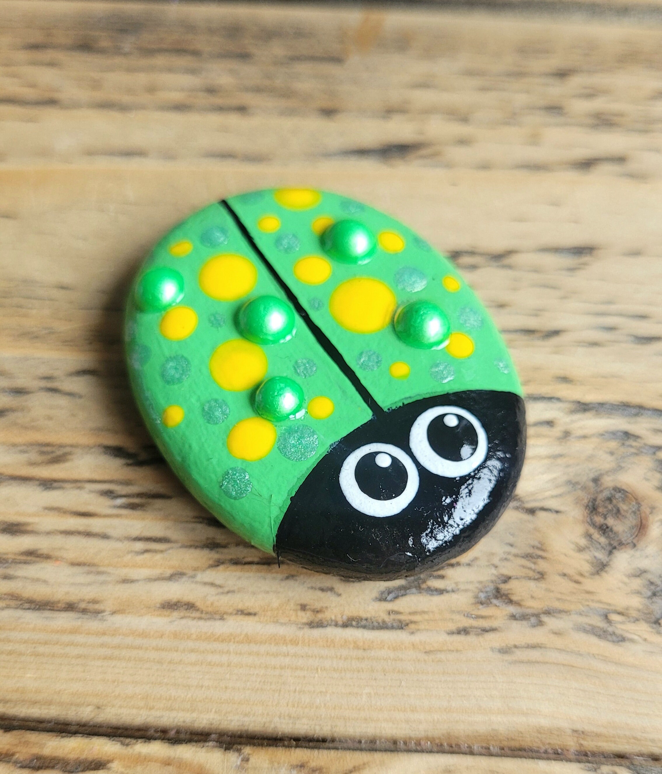 Ladybird Stone Ladybug Stone Hand Painted Ladybird Pebble Dotted ...