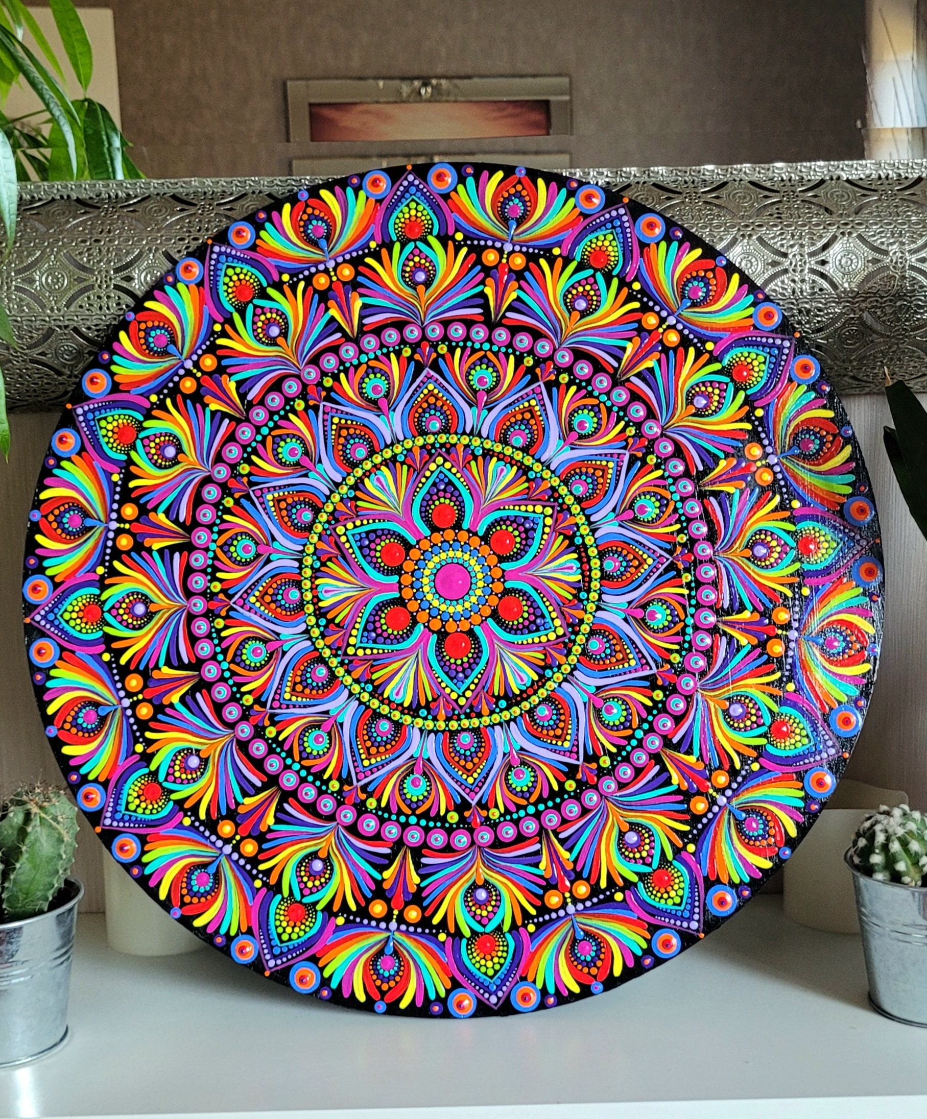 Mandala, Handmade Mandala, Hand Painted Mandala, Wall Hanging Mandala ...