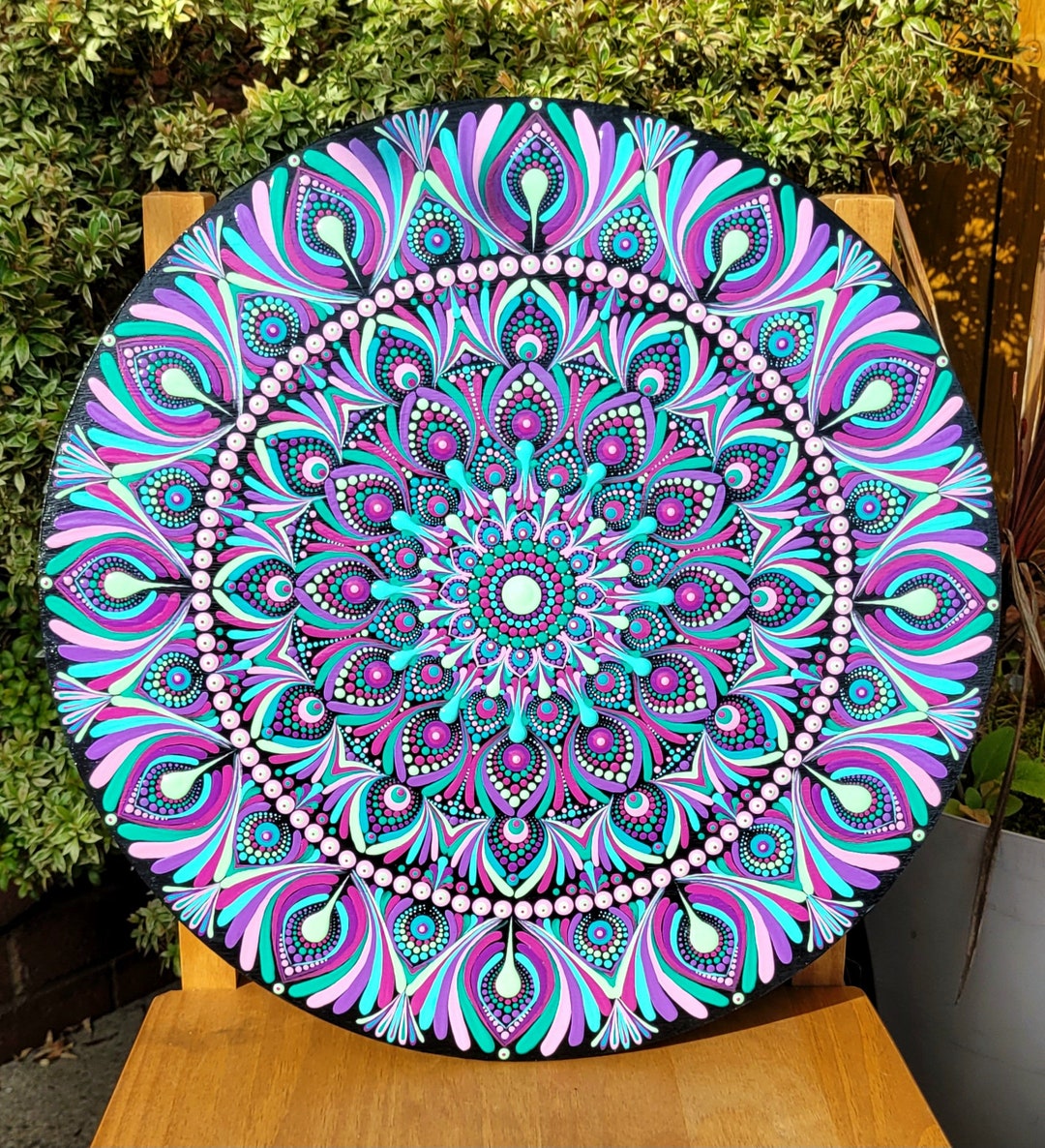 Mandala Wall Art Handmade Mandala Hand Painted Mandala Wall Hanging ...