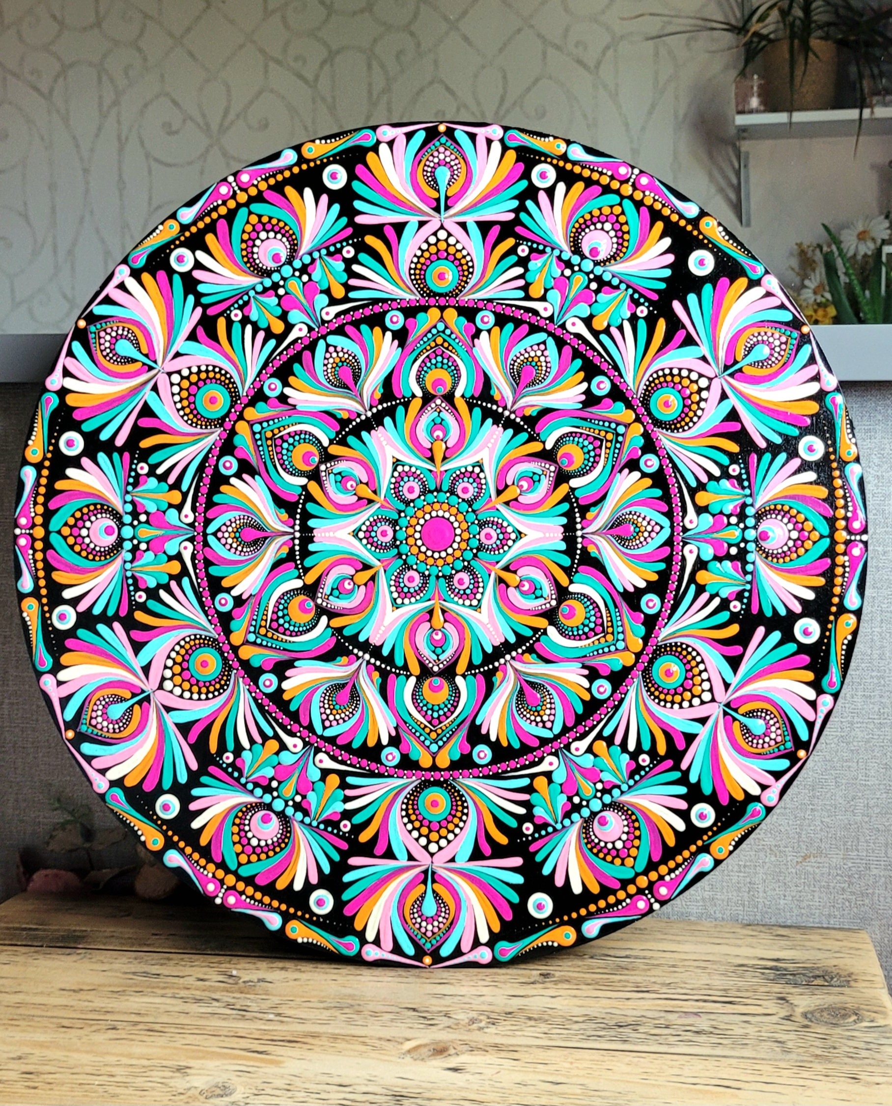 Mandala, Handmade Mandala, Hand Painted Mandala, Wall Hanging Mandala ...
