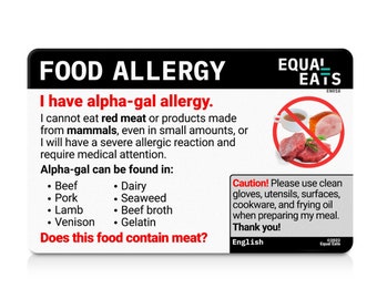 Alpha Gal Syndrome - Etsy