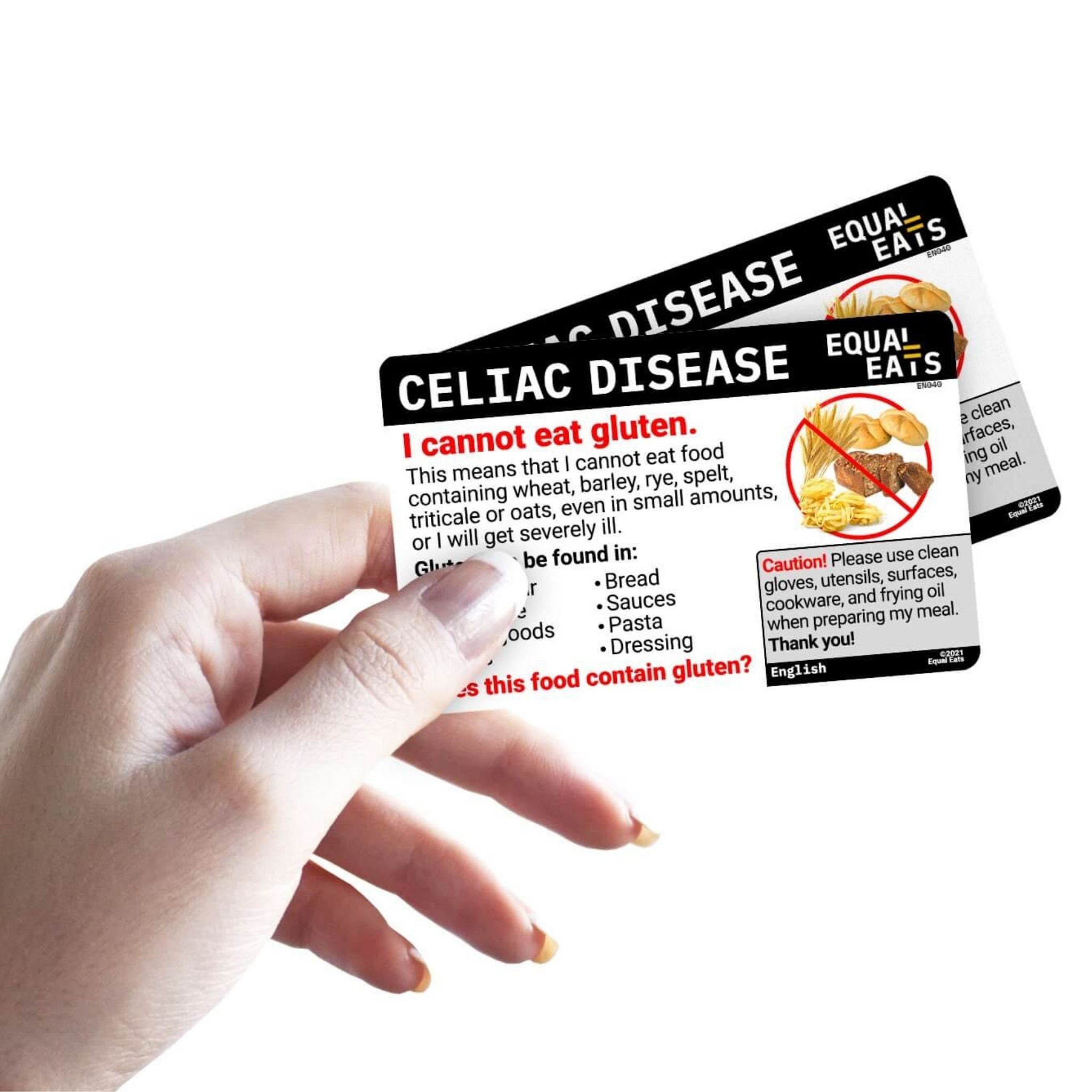 Gluten Free Card Restaurant Card for Coeliac Disease 50 | Etsy UK