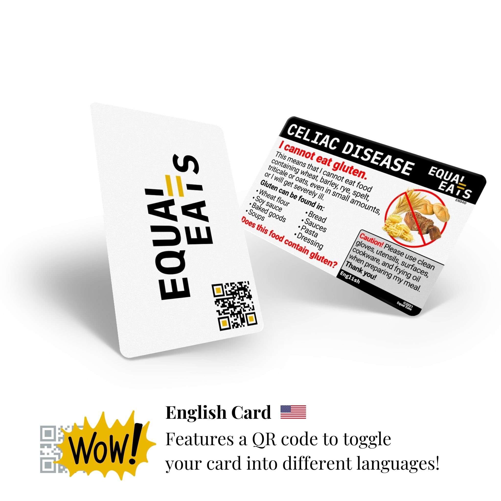 Gluten Free Translation Card 5-pack Celiac Disease Cards - Etsy