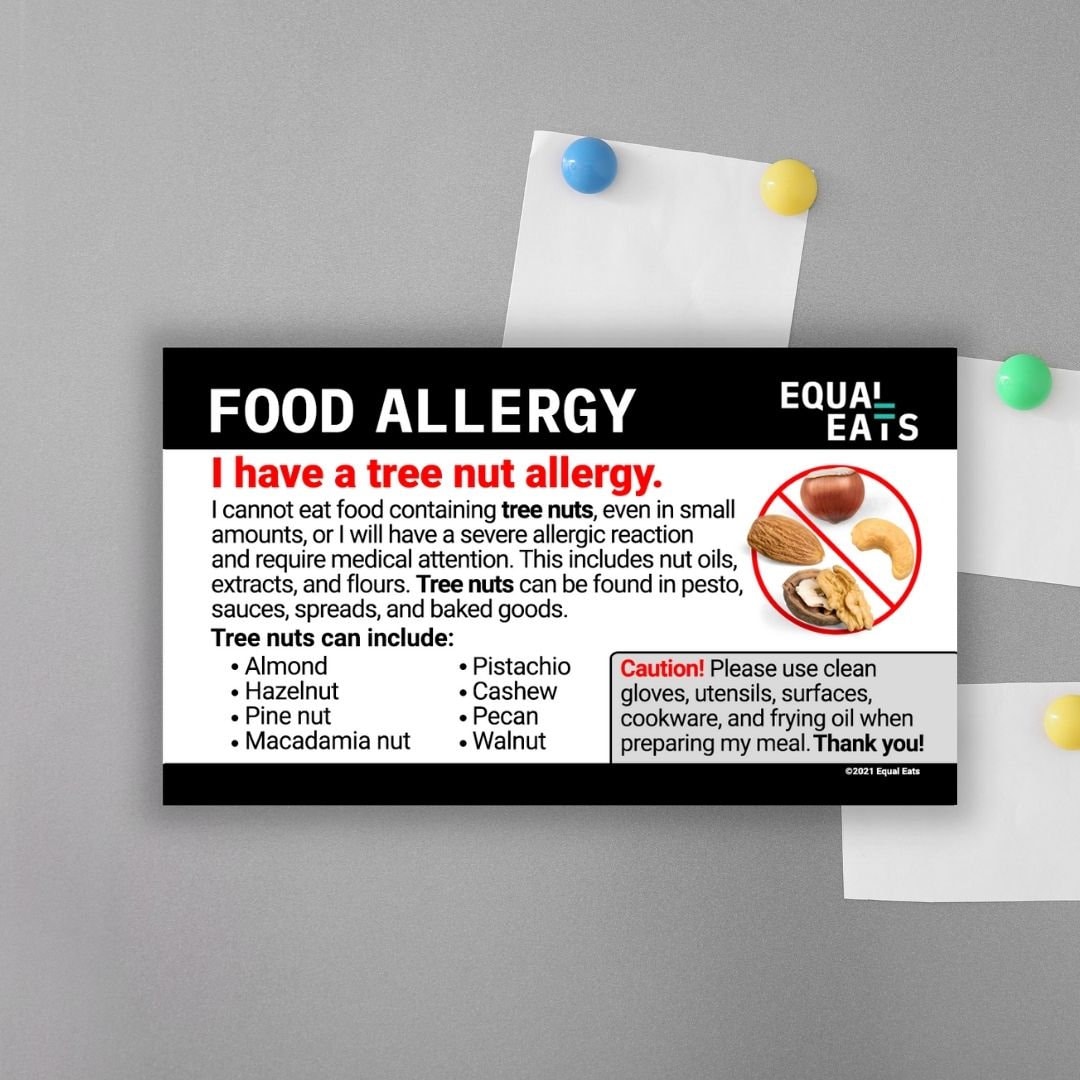 Tree Nut Allergy Magnets Food Allergy Reminder Magnet - Etsy