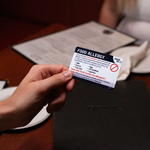 Customized Food Allergy Card | Custom Translation Card | Select From ...