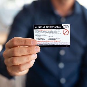 Customized Food Allergy Card | Custom Translation Card | Select From ...