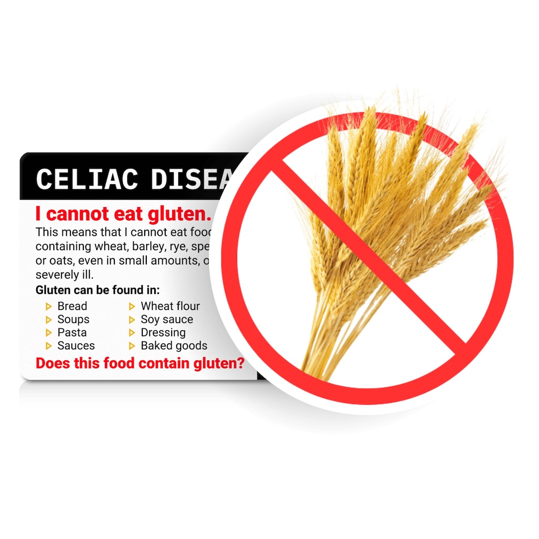 Gluten Free Translation Card • Restaurant Card for Celiac Disease ...