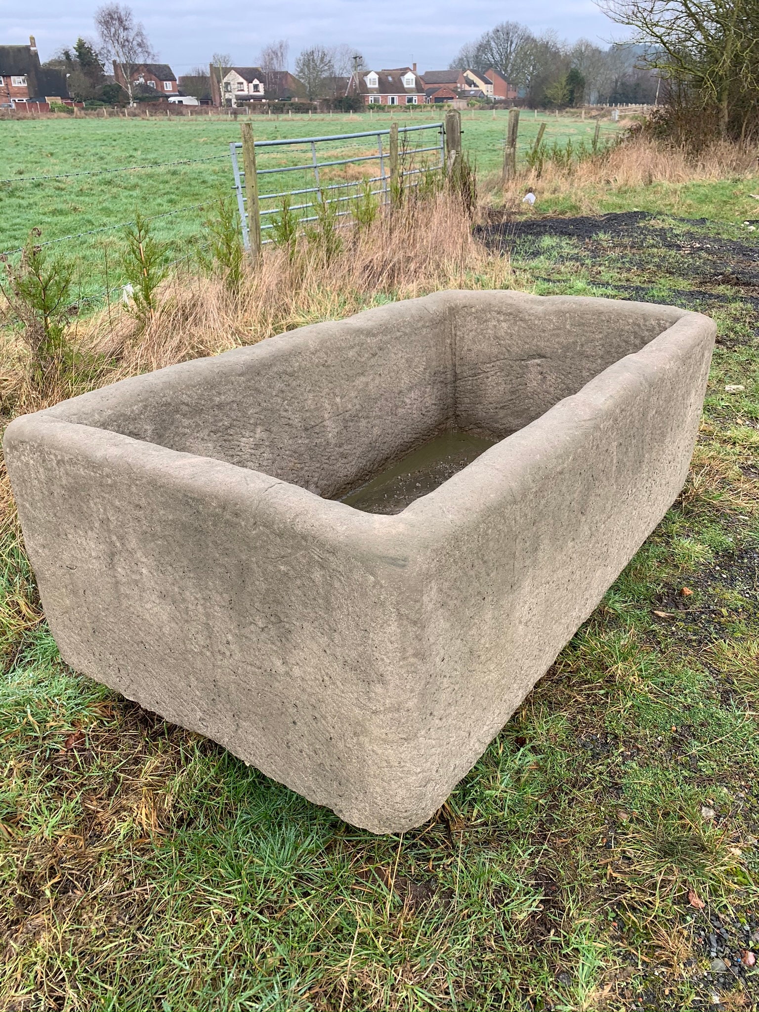 Large Cast Stone Trough - Etsy UK