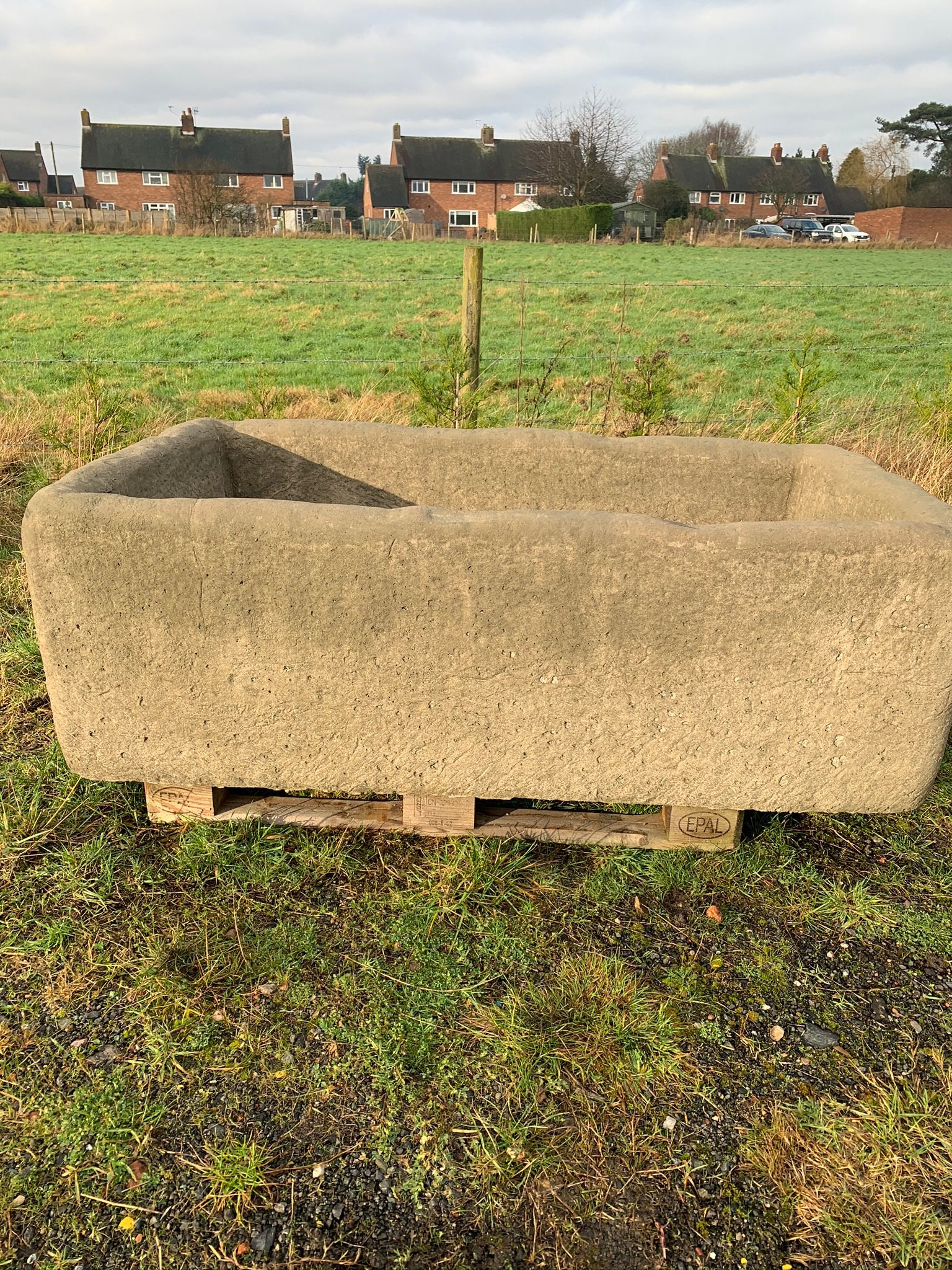Large Cast Stone Trough - Etsy UK