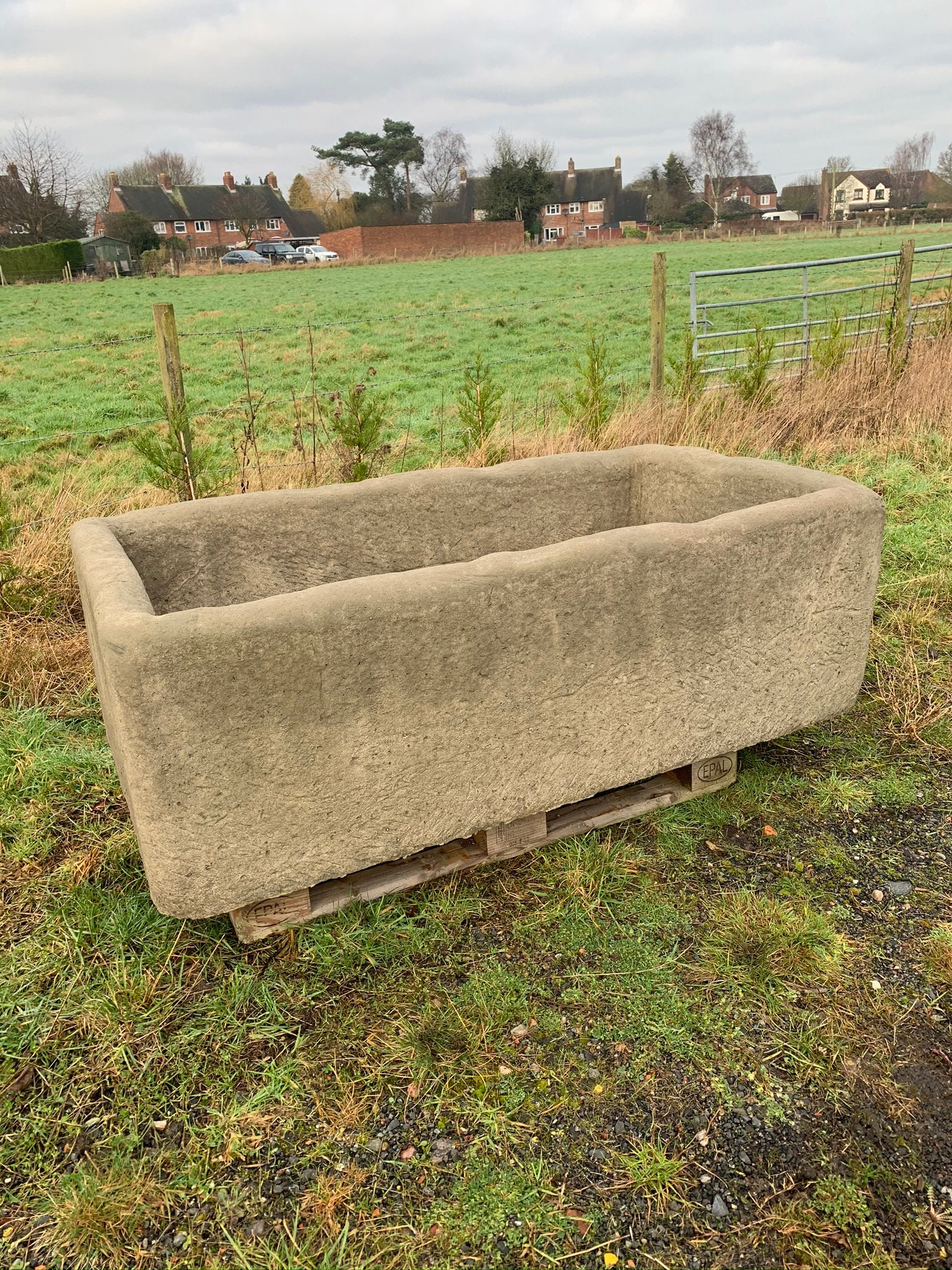 Large Cast Stone Trough - Etsy UK