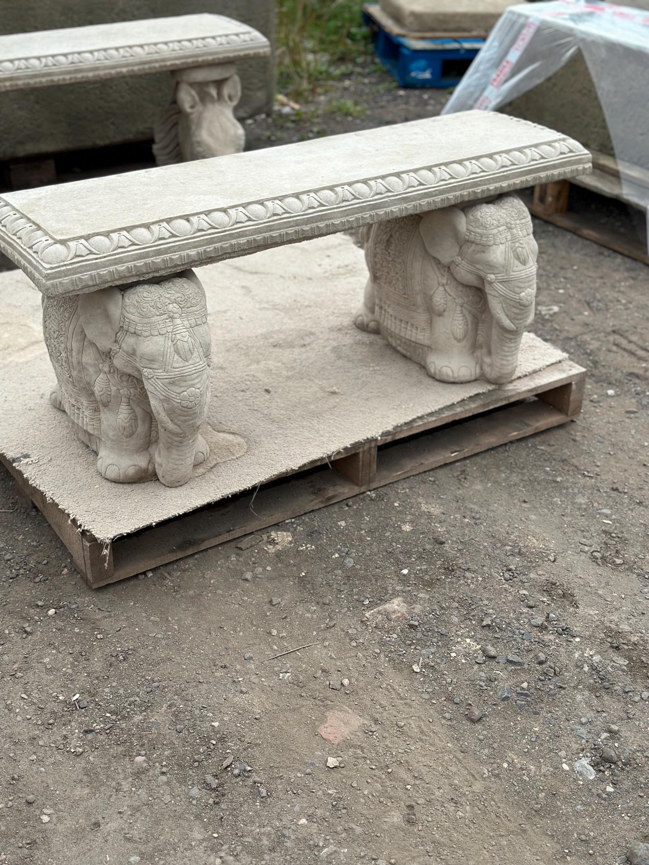 Sculptured Concrete Bench Modernist Polished Stone Concrete Bench Seat