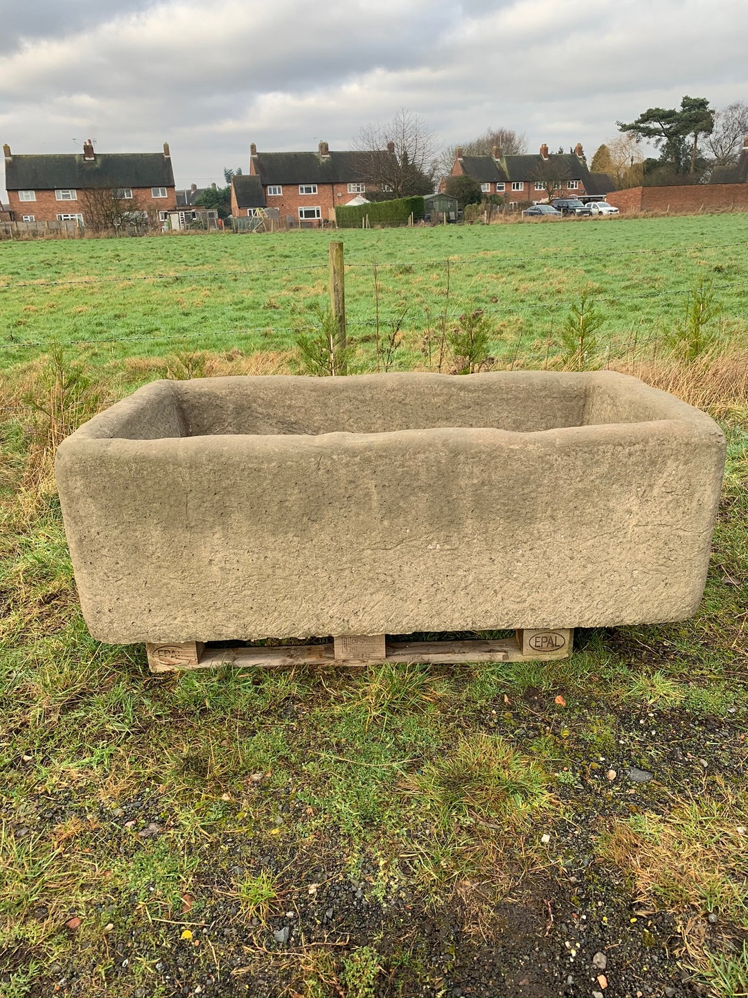 Large Cast Stone Trough - Etsy