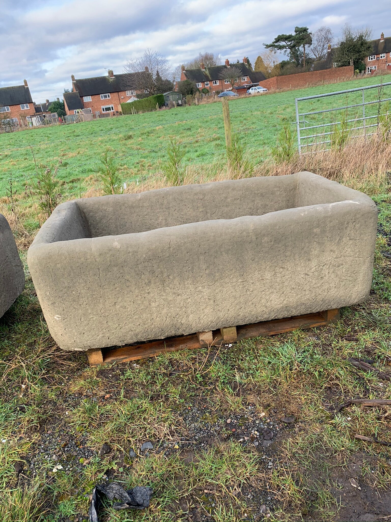 Large Cast Stone Trough - Etsy UK