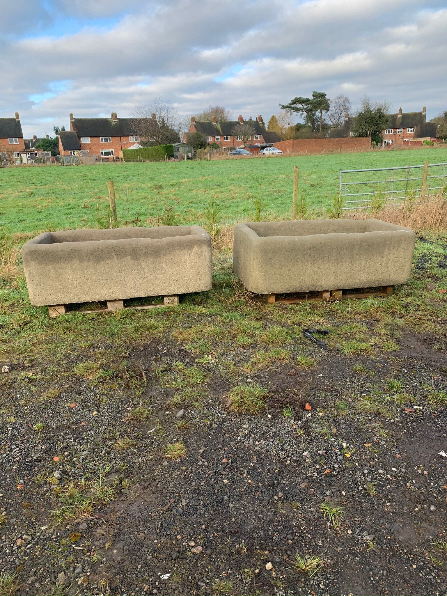 Large Cast Stone Trough - Etsy UK