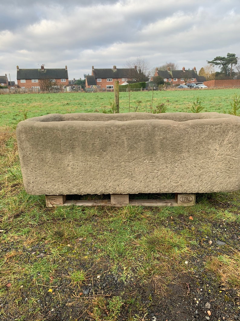 Large Cast Stone Trough - Etsy UK