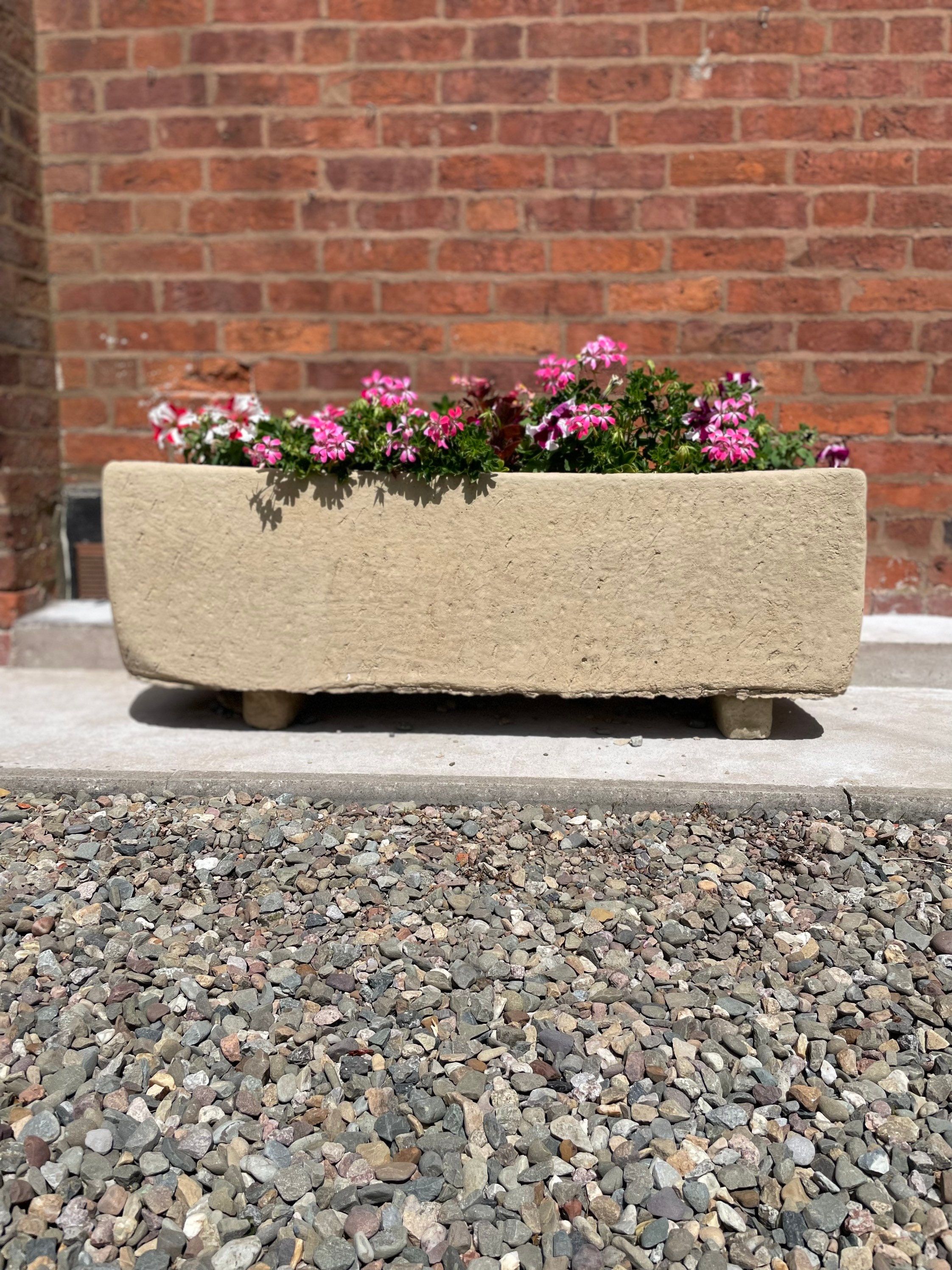 Pair of Cast Stone Leaf Troughs - Etsy UK