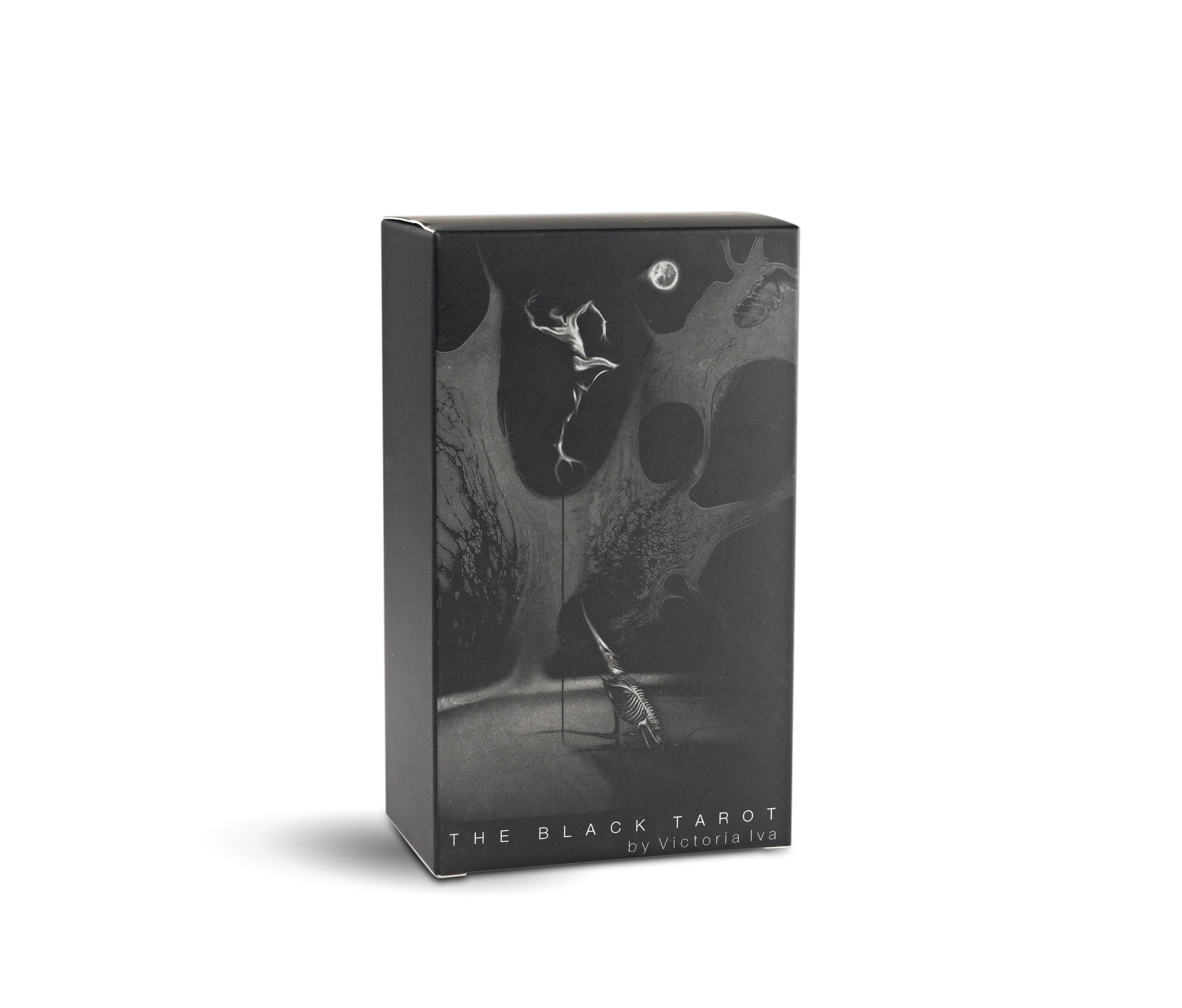 The Black Tarot Black and White Tarot Deck & Guide by Da - Etsy