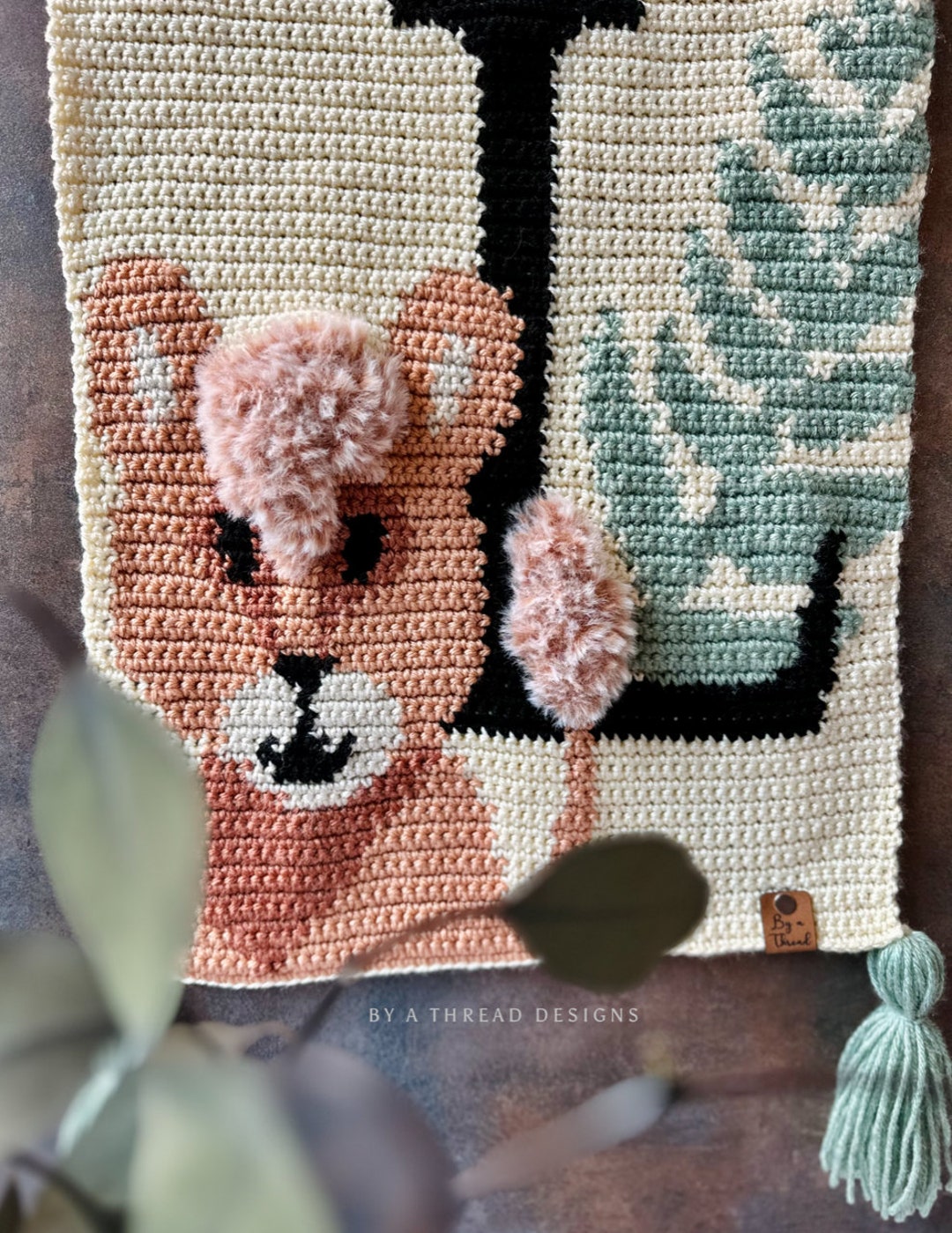 PATTERN: L is for Lion, Crochet Wall Hanging, Tapestry Crochet, Crochet ...