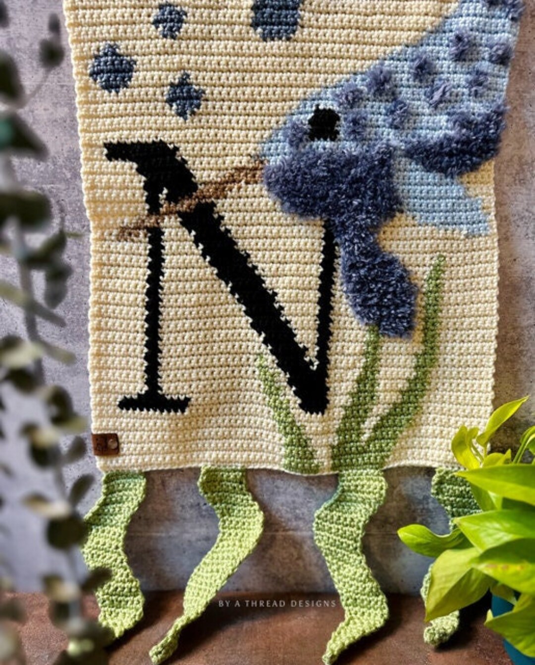 PATTERN: N is for Narwhal, Crochet Wall Hanging, Tapestry Crochet ...