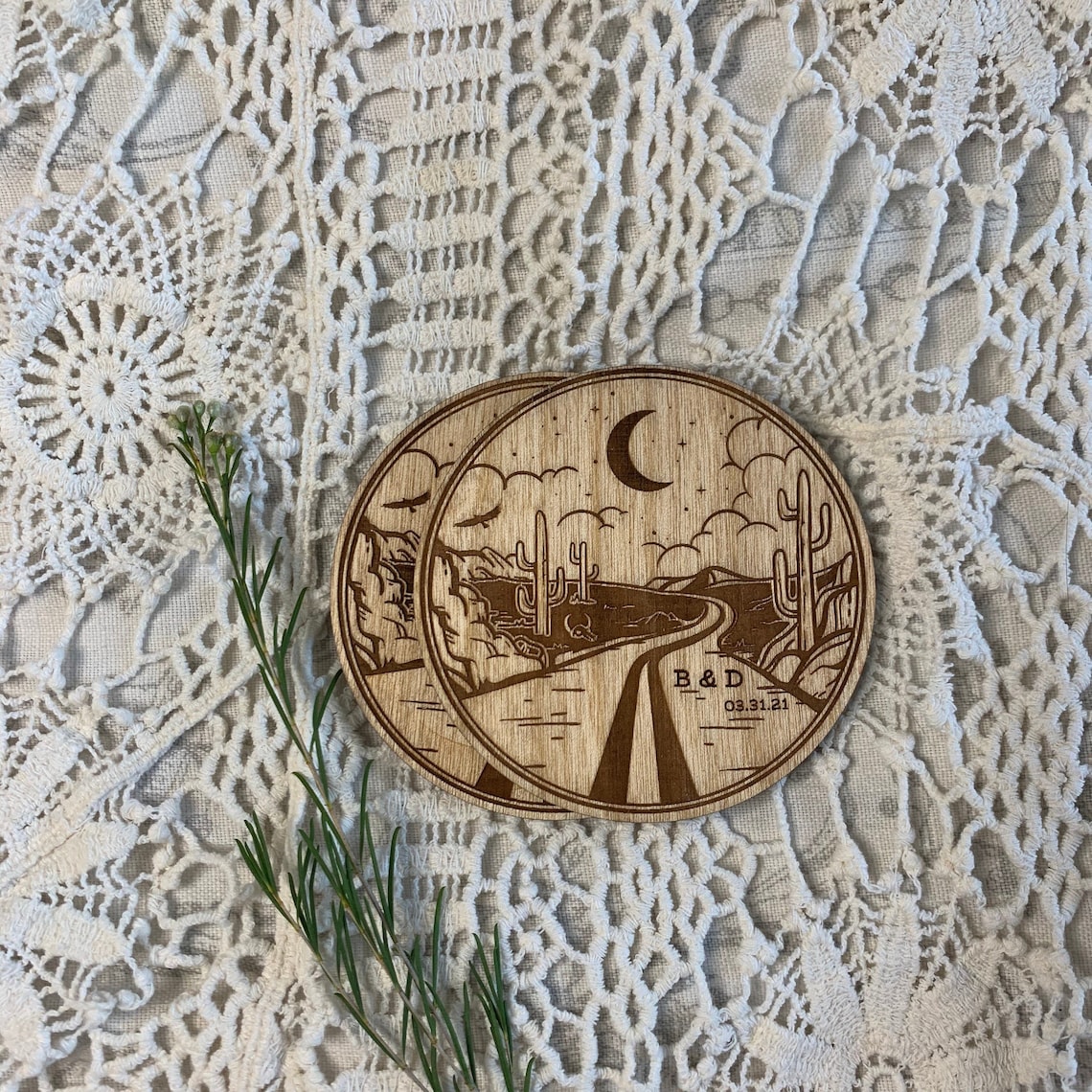 Personalized Desert Coasters Desert Wedding Gift Newlywed - Etsy