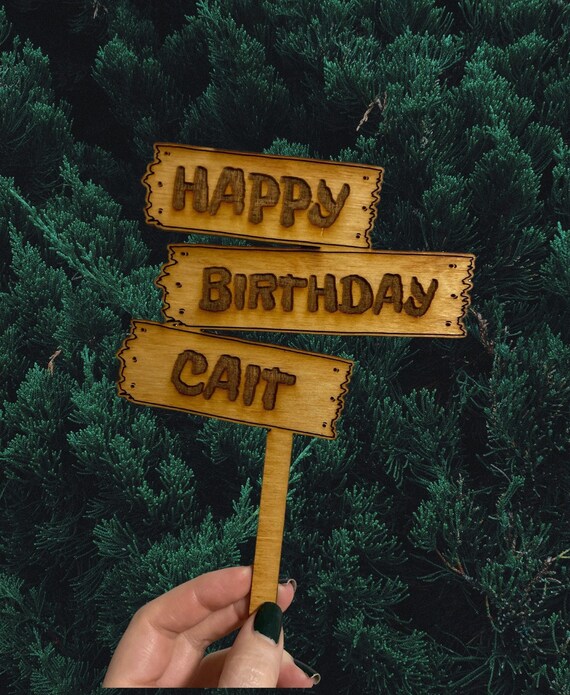 Birthday Cake Topper Personalized Cabin Birthday Little | Etsy