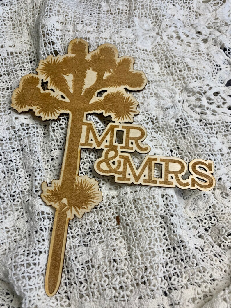 Joshua Tree Wedding Cake Topper Desert Wedding Cake Topper - Etsy