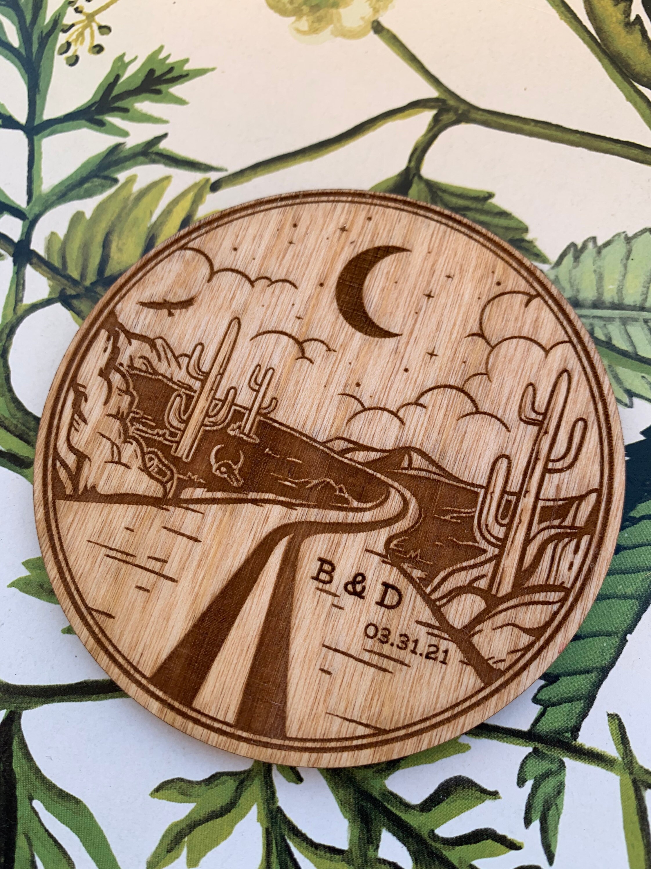 Personalized Desert Coasters Desert Wedding Gift Newlywed - Etsy