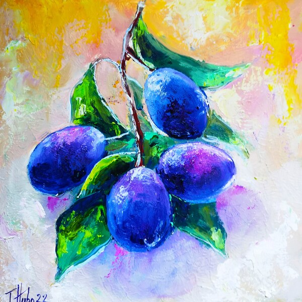 Plum Painting - Etsy