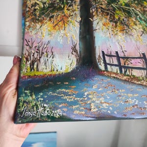 Fall Tree Paintingoriginal Art Autumn Landscape Painting Fall Wall Tree ...