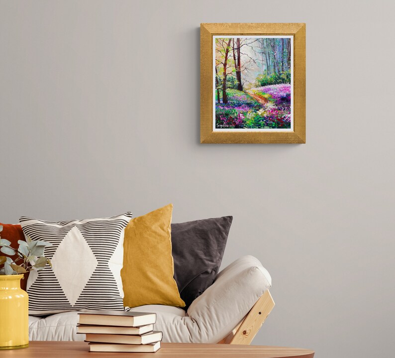 Spring Forest Painting Original Art Meadow Wall Art Landscape - Etsy