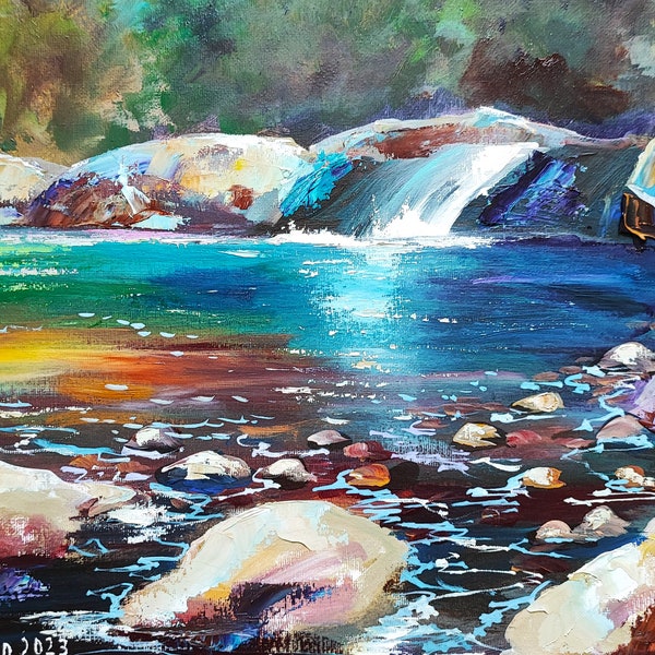 Waterfall Artwork - Etsy