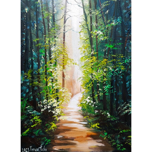 Forest Painting - Etsy