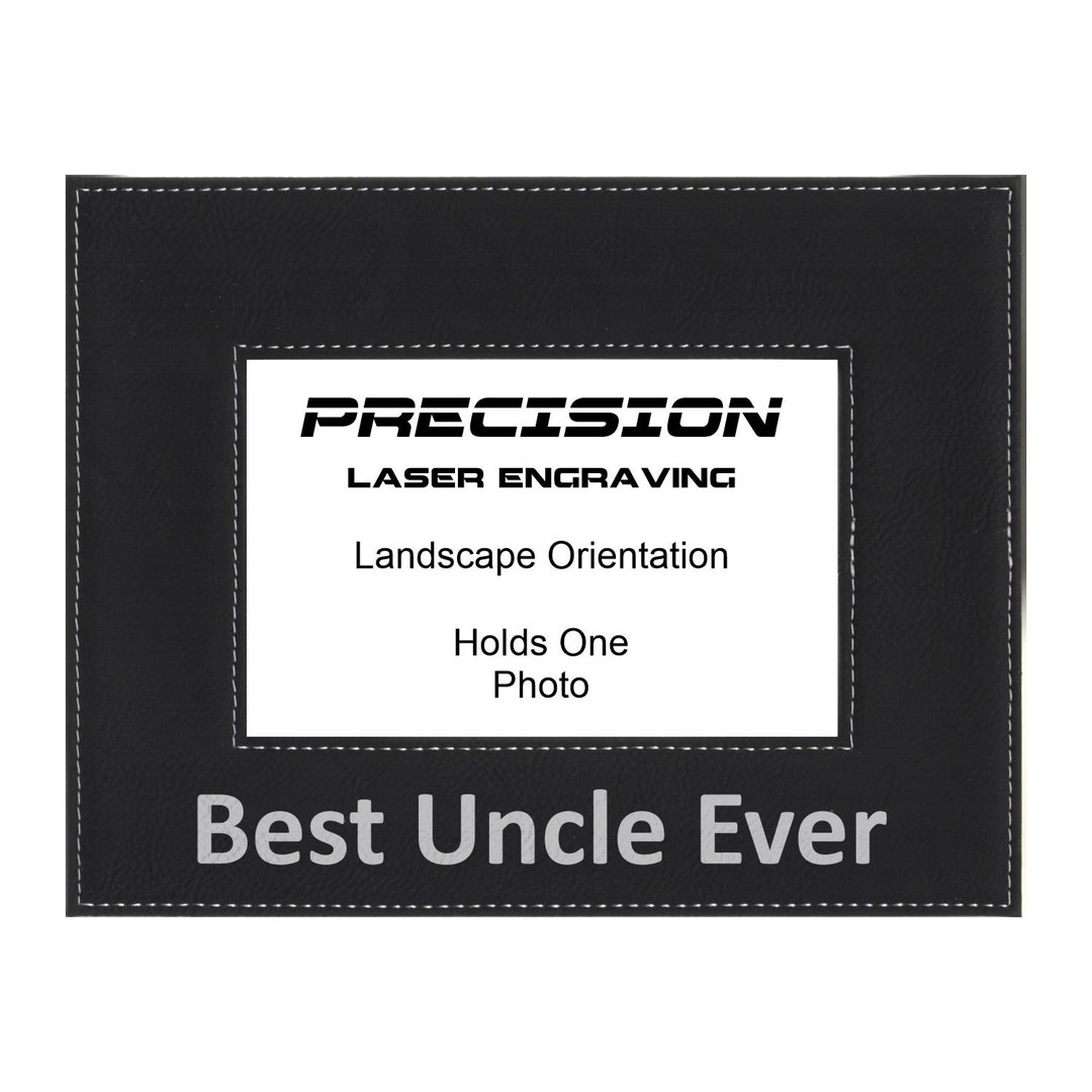 Uncle Picture Frame, Best Uncle Ever Engraved Leatherette Photo Frame ...