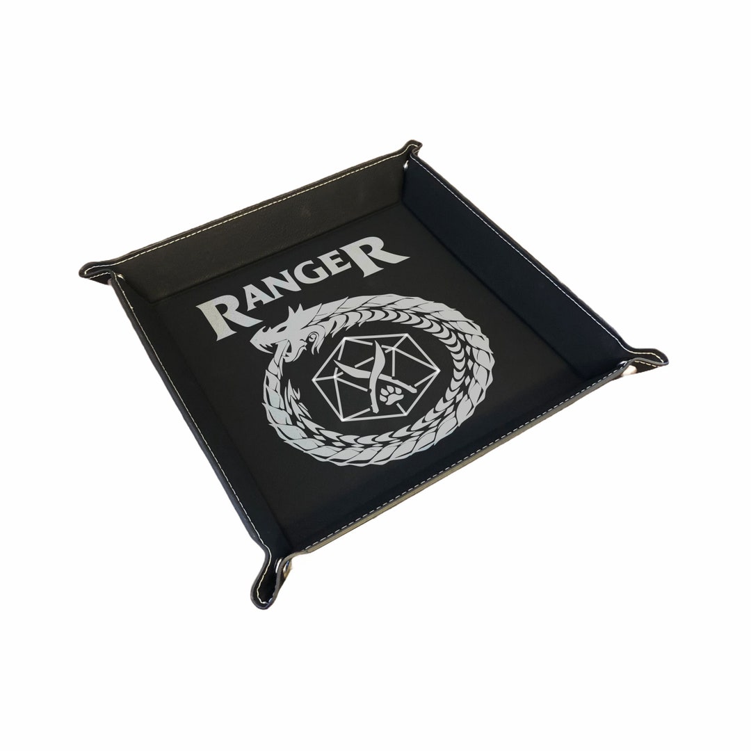 DND Dice Tray Ranger Character Class Symbol D20 Dragon Ring Engraved ...