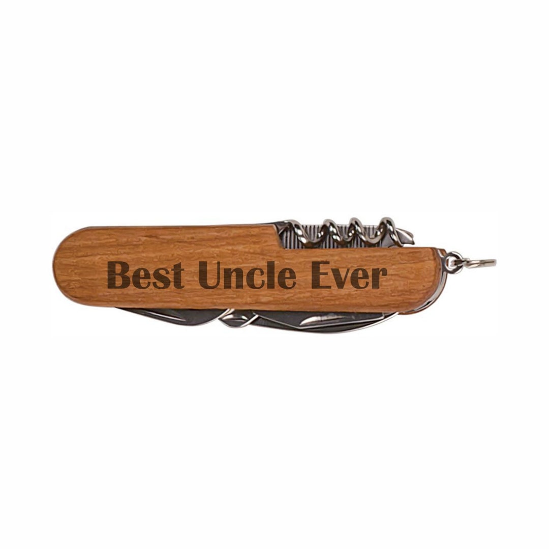 Uncle Gifts Best Uncle Ever Wooden 8-function Multi-tool Pocket Knife ...