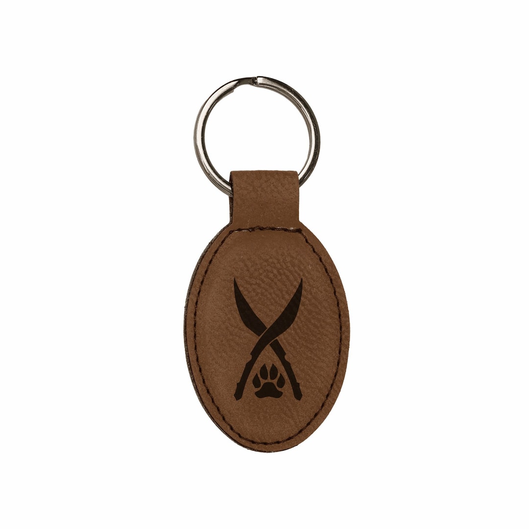 D&D Gifts Ranger Class Symbol Engraved Leatherette Keychain for Men ...