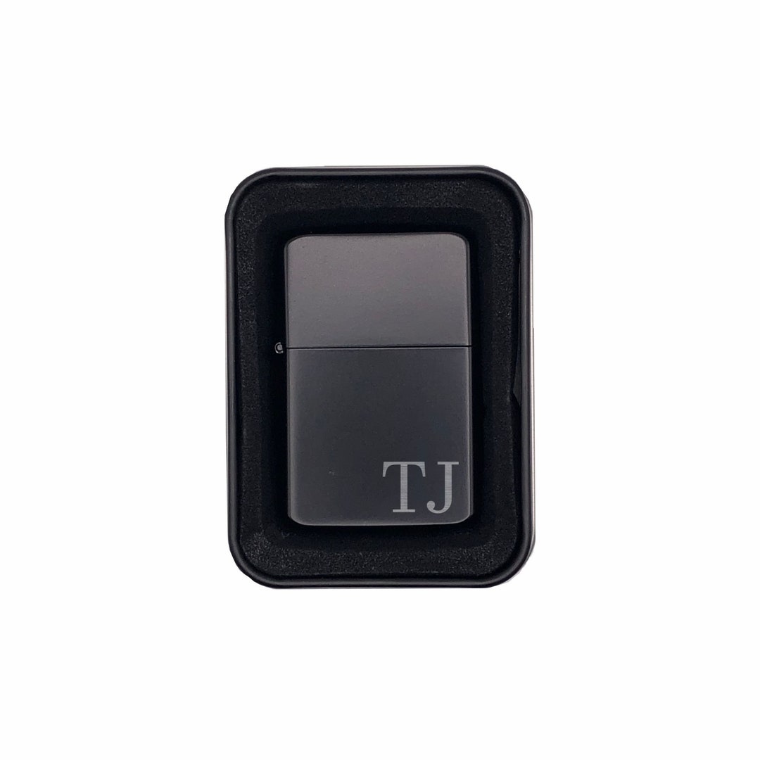 Personalized Brass Lighter With Case - Custom Engraved Initials - Gifts ...