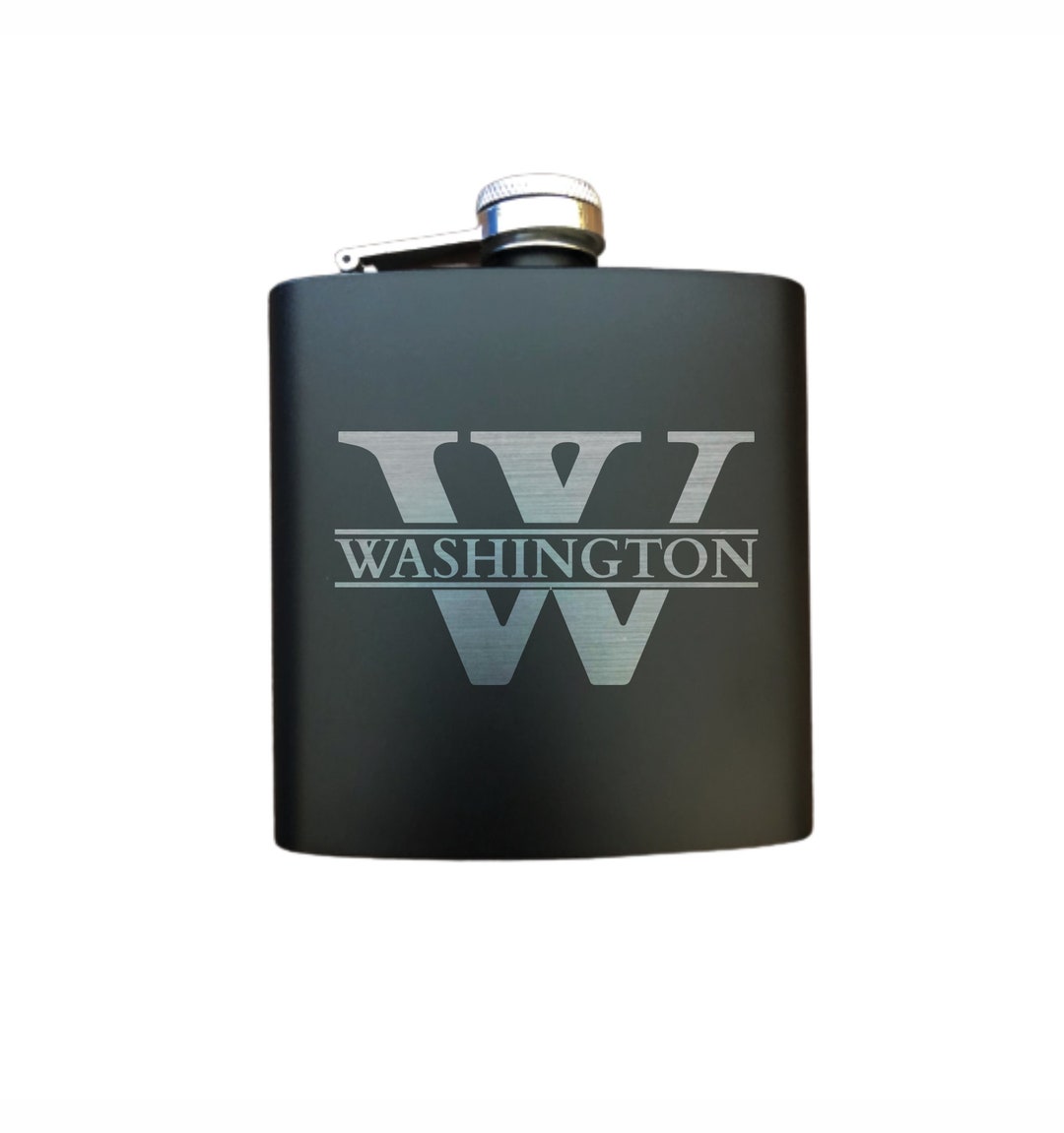 Monogrammed Steel Flask, Personalized Monogram With Custom Name and ...