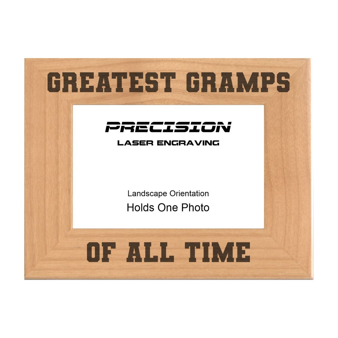 Gift for Gramp Greatest Gramps of All Time Engraved Natural Wood ...