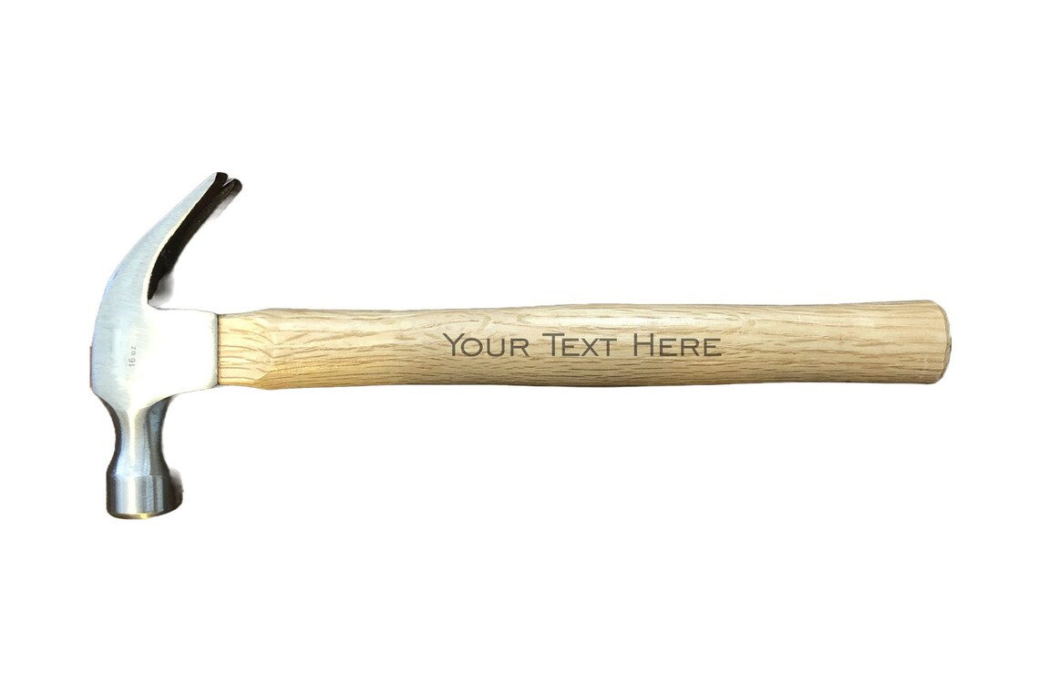 Personalized Engraved Hammer Custom Text 16oz Claw Hammer With Wooden ...